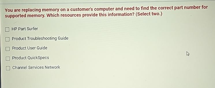 Solved You are replacing memory on a customer's computer and | Chegg.com