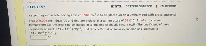 Solved EXERCISE HINTS: GETTING STARTED I'M STUCKI A steel | Chegg.com