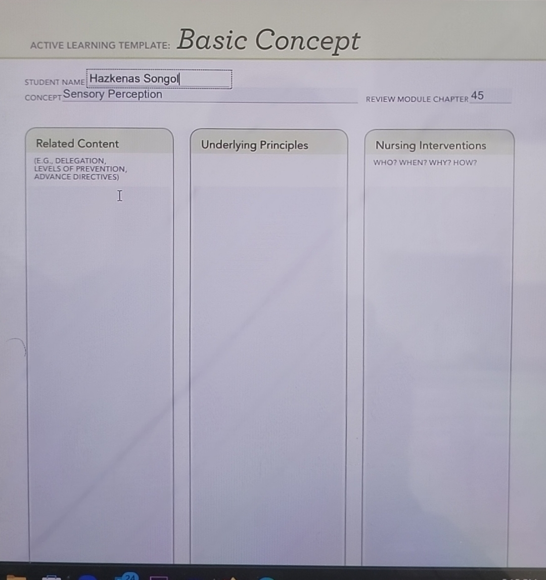 Solved active learning template: Basic ConceptSTUDENT NAME | Chegg.com