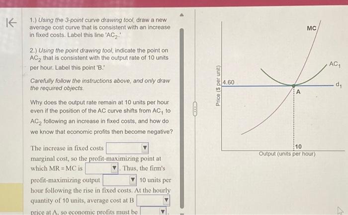 Solved 1.) Using the 3-point curve drawing tool, draw a new | Chegg.com