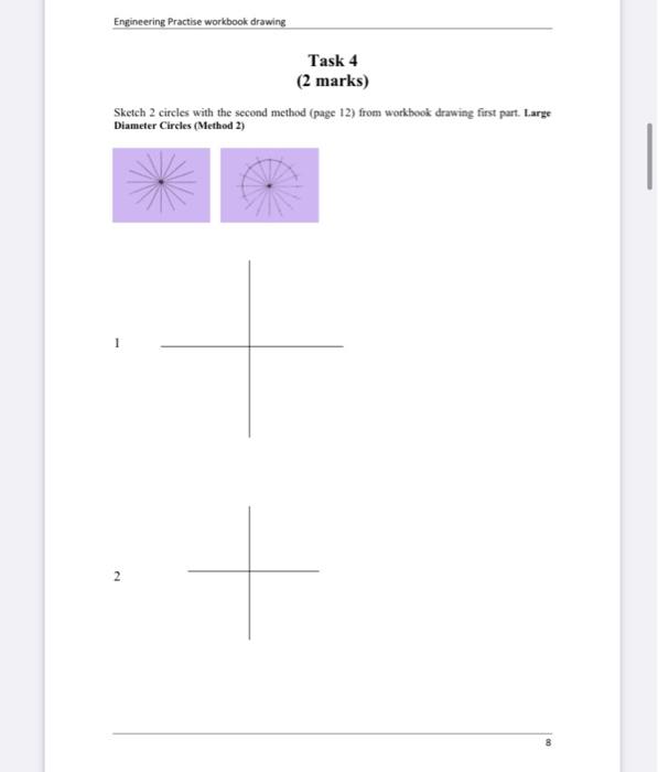 Solved Engineering Practise workbook drawing Task 4 (2 | Chegg.com