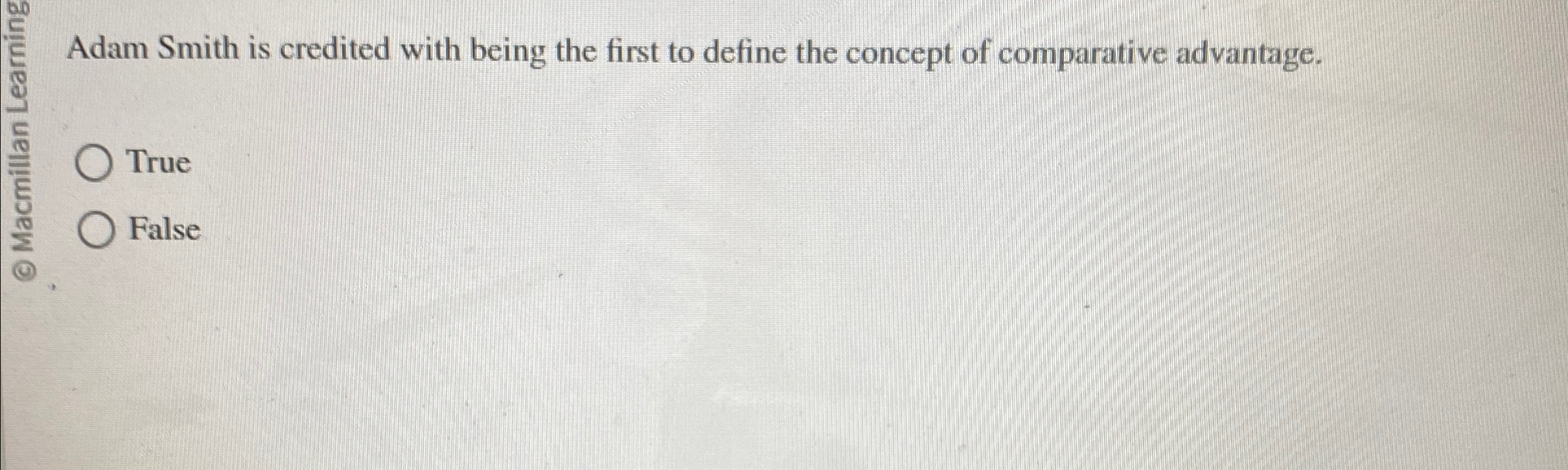 Solved Adam Smith is credited with being the first to define | Chegg.com