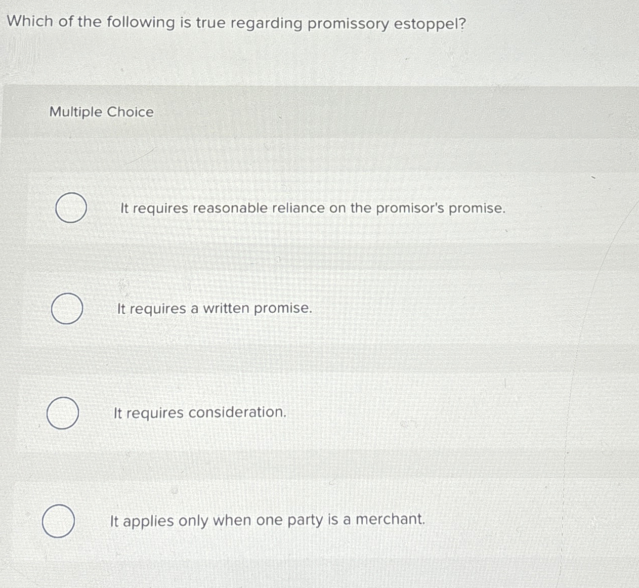 Solved Which of the following is true regarding promissory | Chegg.com