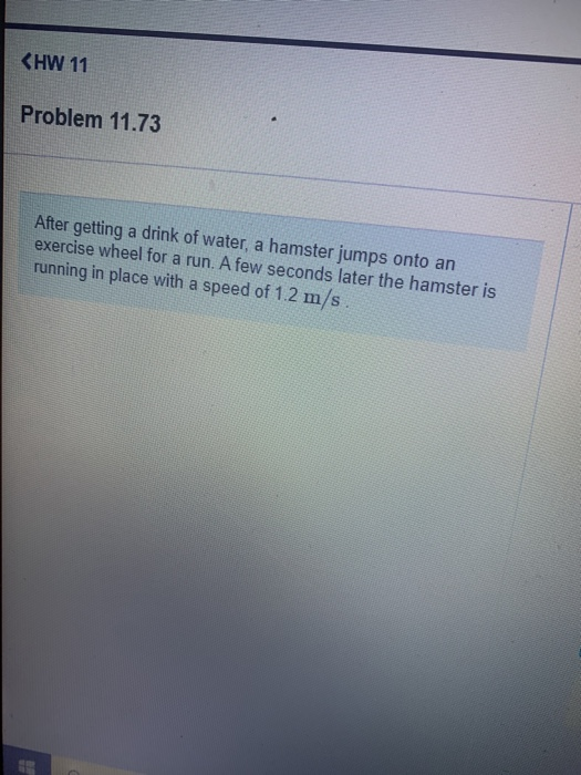 Solved find the work done by the hamster to get the exercise | Chegg.com