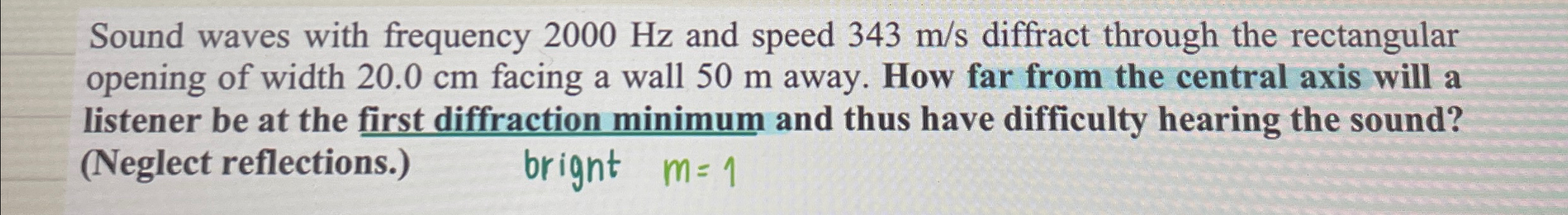 Solved Sound waves with frequency 2000Hz ﻿and speed 343ms | Chegg.com