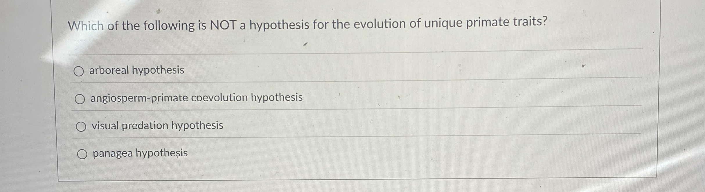 Solved Which of the following is NOT a hypothesis for the | Chegg.com