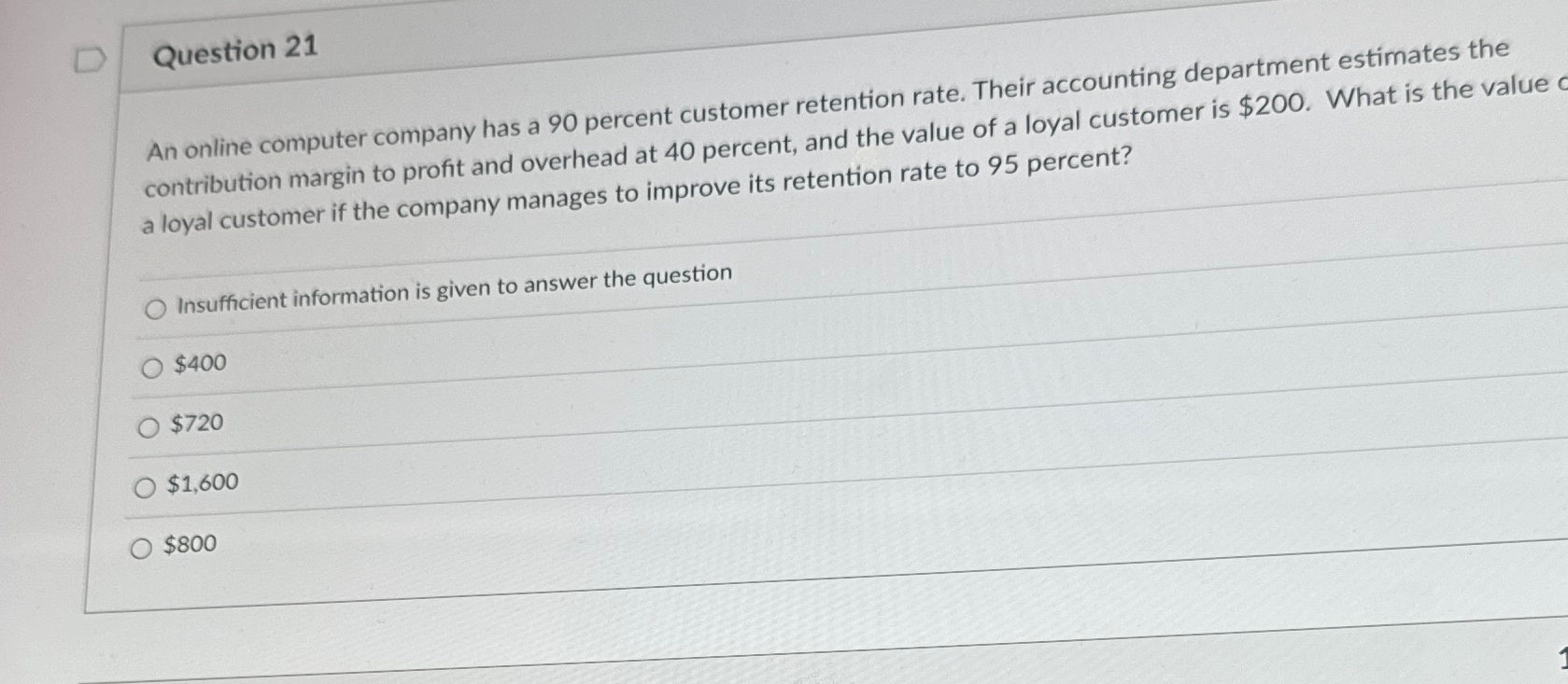 Solved Question 21An online computer company has a 90 | Chegg.com