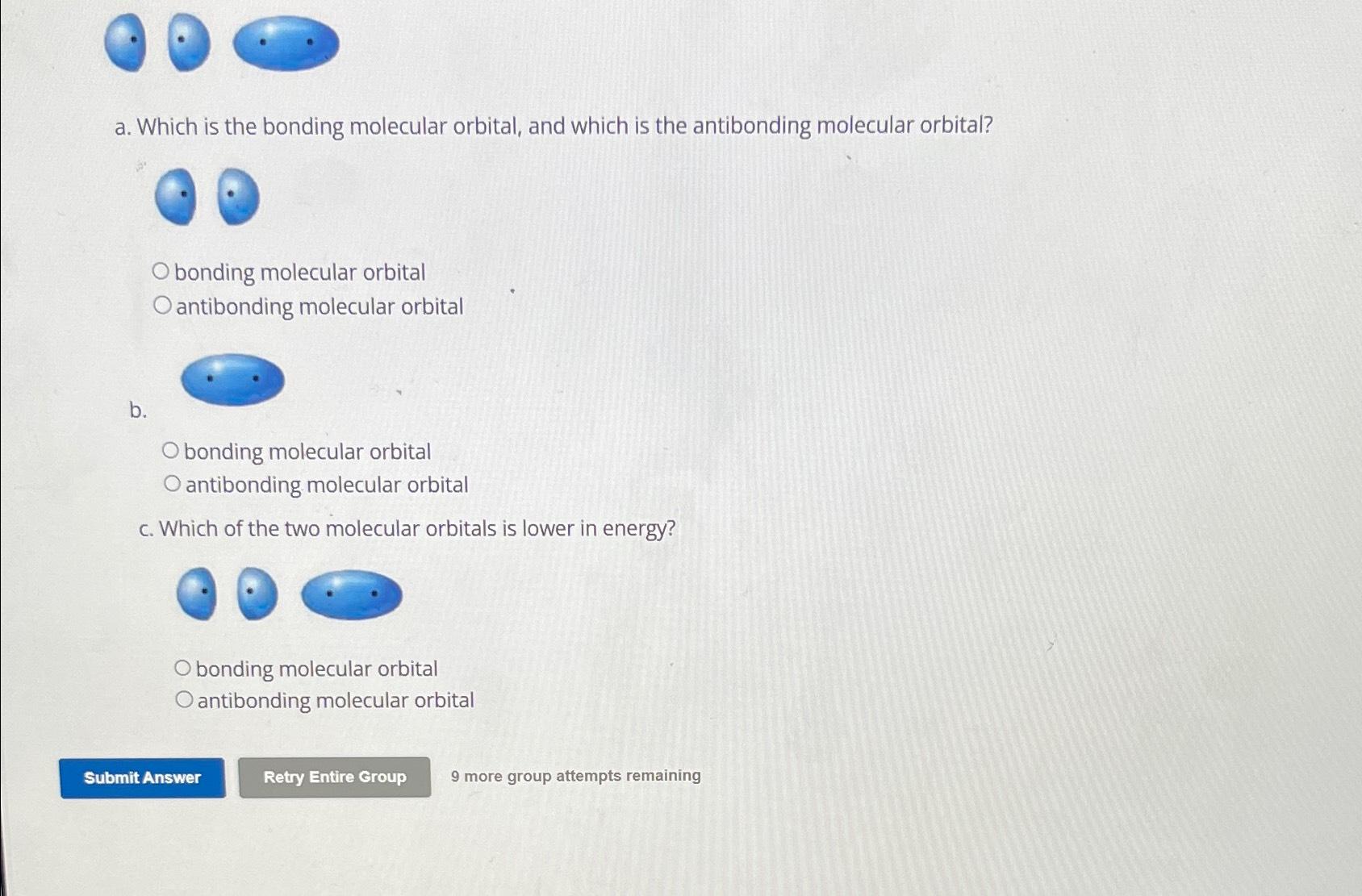 Solved a. ﻿Which is the bonding molecular orbital, and which | Chegg.com