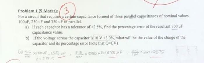 Solved Problem 1 (5 Marks): For a circuit that requires a | Chegg.com