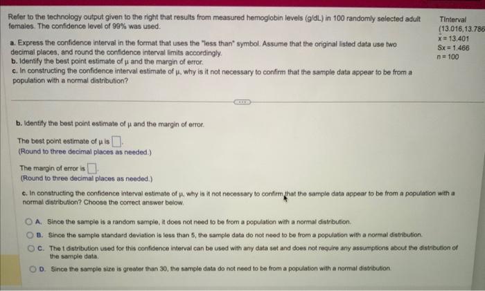 Solved Refer to the technology output given to the right | Chegg.com