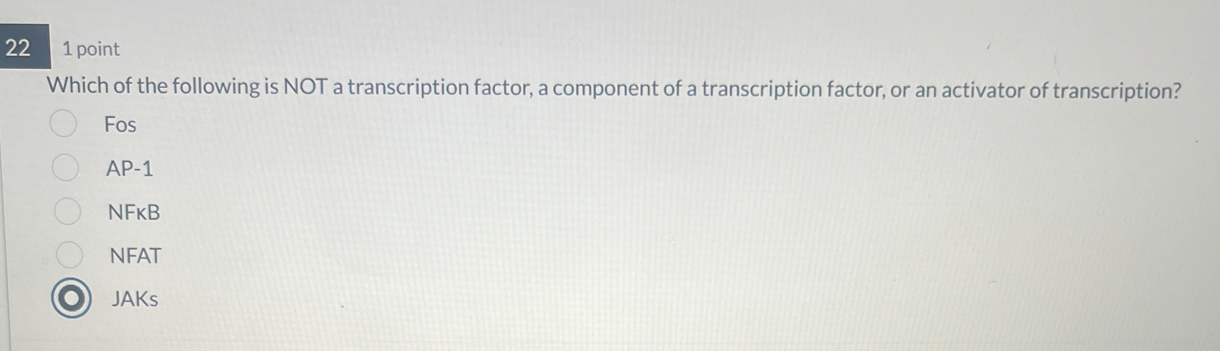Solved 22 ﻿pointWhich of the following is NOT a | Chegg.com