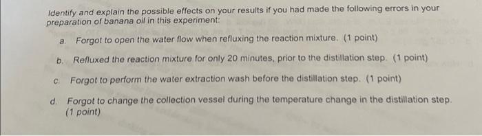 Solved Identify and explain the possible effects on your | Chegg.com