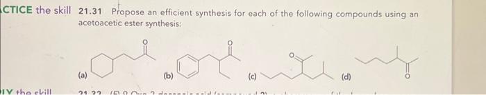 Solved CTICE the skill 21.31 Propose an efficient synthesis | Chegg.com