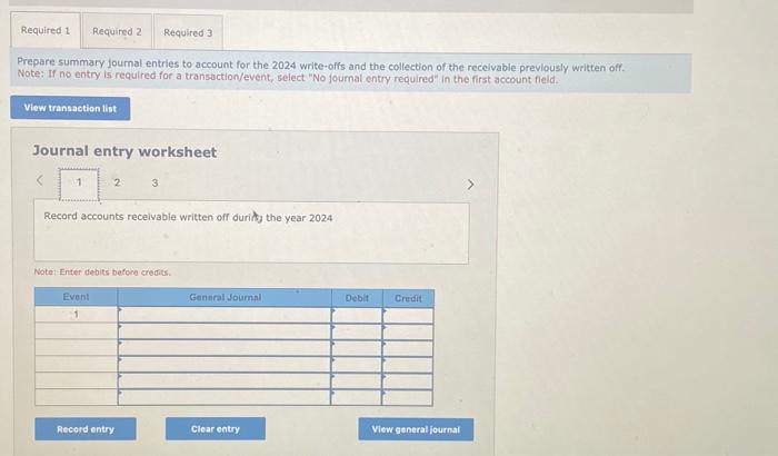 Solved Journal entry worksheet Record collection of an | Chegg.com