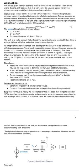 Solved Application You will be given a simple scenario, | Chegg.com