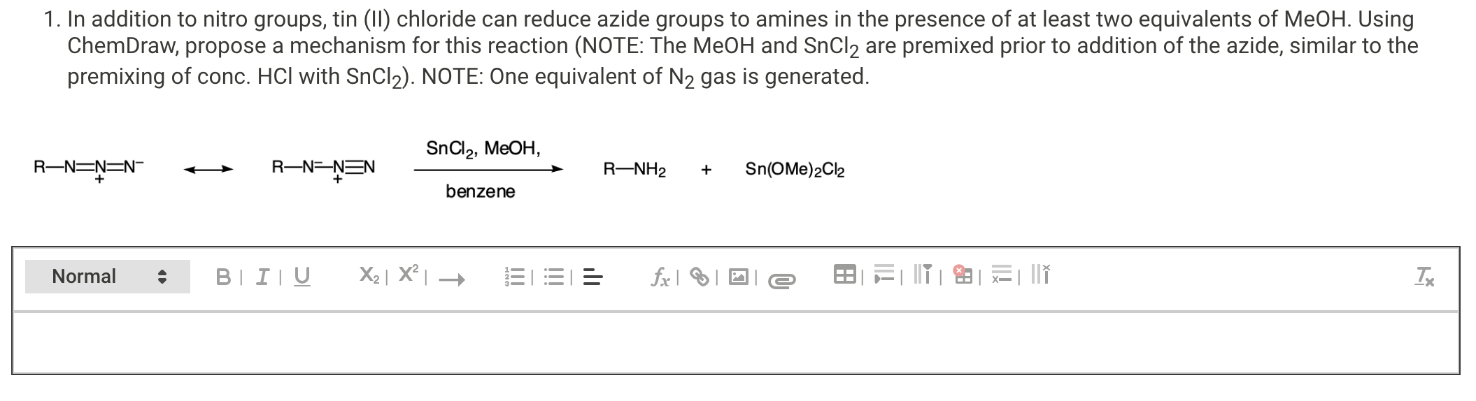 Solved In addition to nitro groups, tin (II) ﻿chloride can | Chegg.com
