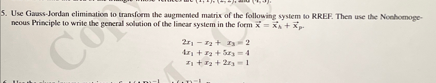Solved Use Gauss-Jordan elimination to transform the | Chegg.com