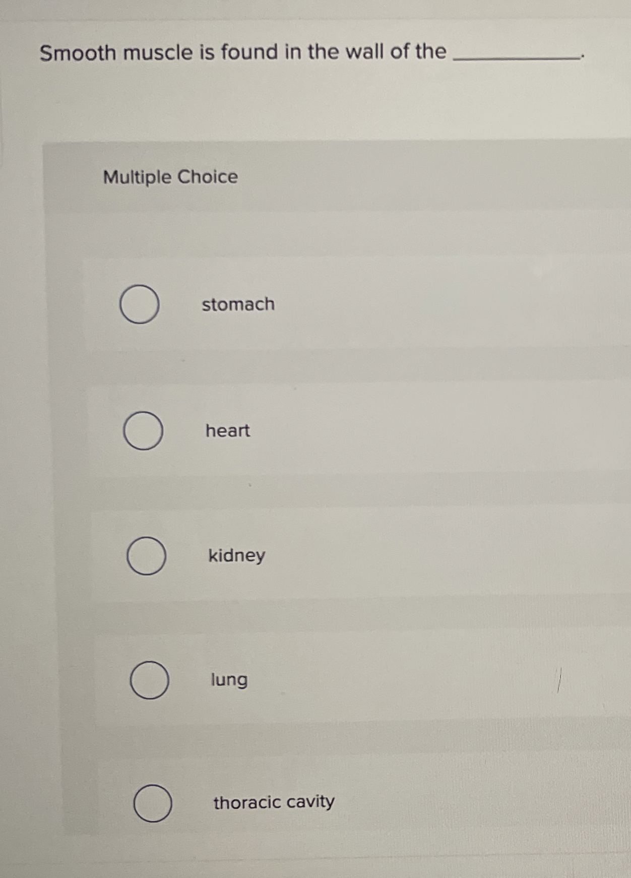 Solved Smooth muscle is found in the wall of theMultiple | Chegg.com