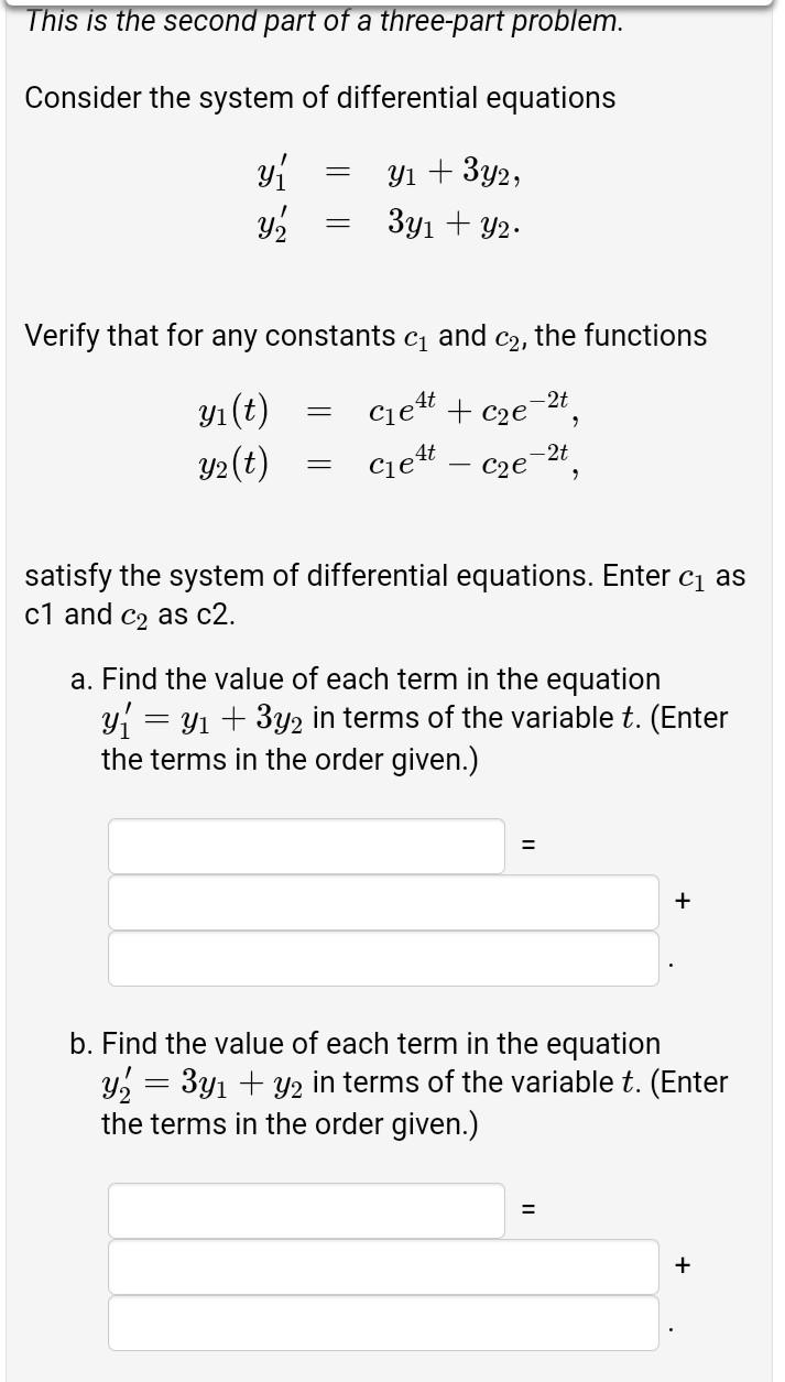 Solved This is the second part of a three-part problem. | Chegg.com