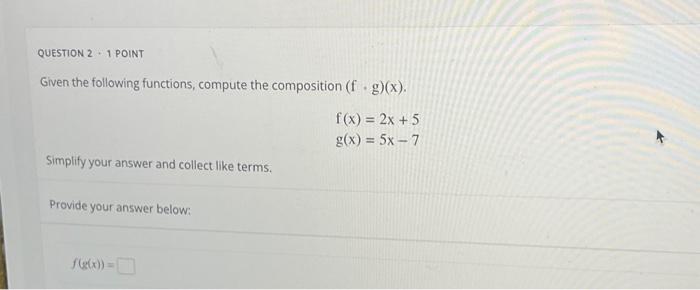 Solved Given The Following Functions Compute The 