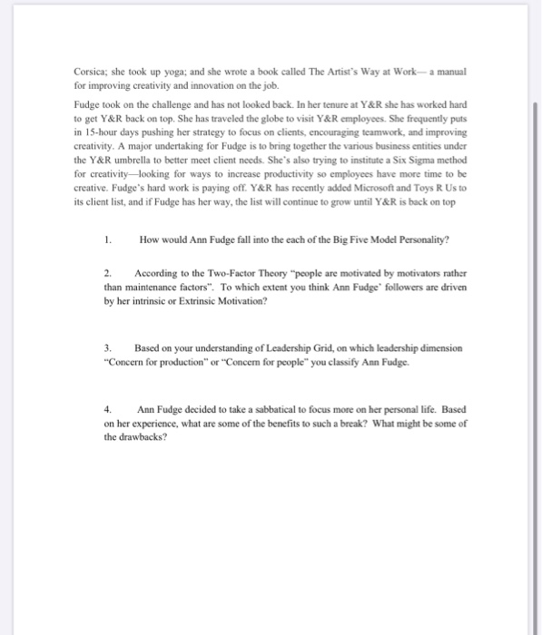 Solved Lessons on Leadership from Ann Fudge How do you | Chegg.com