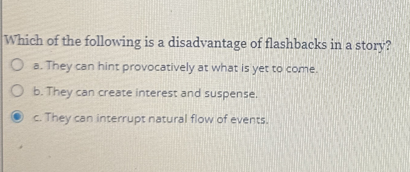 Solved Which of the following is a disadvantage of | Chegg.com