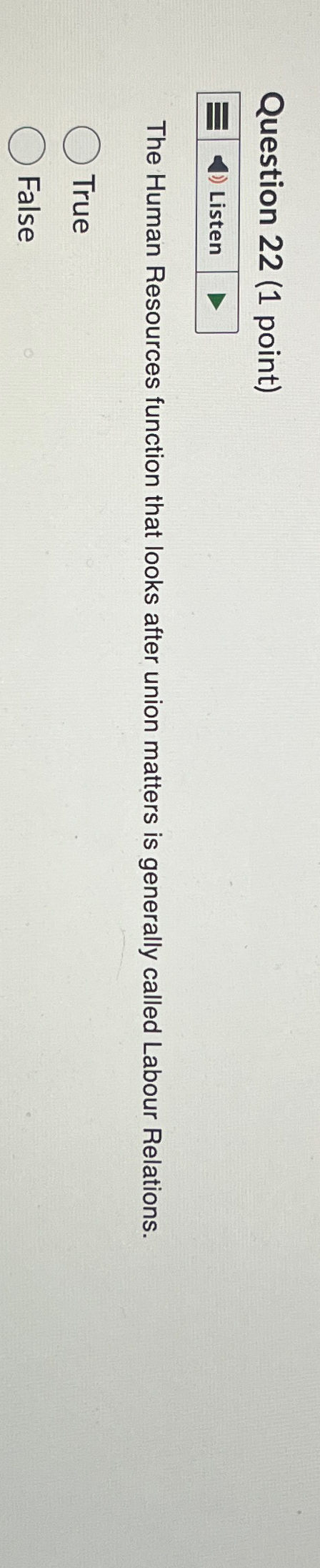 Solved Question 22 (1 ﻿point)The Human Resources function | Chegg.com