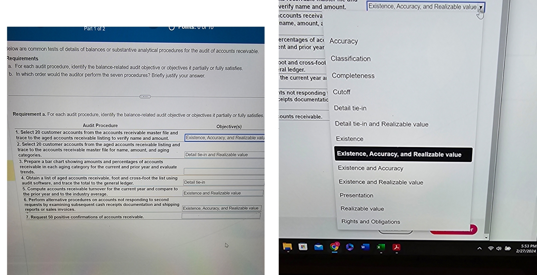 Solved verify name and amount.Existence, Accuracy, and | Chegg.com