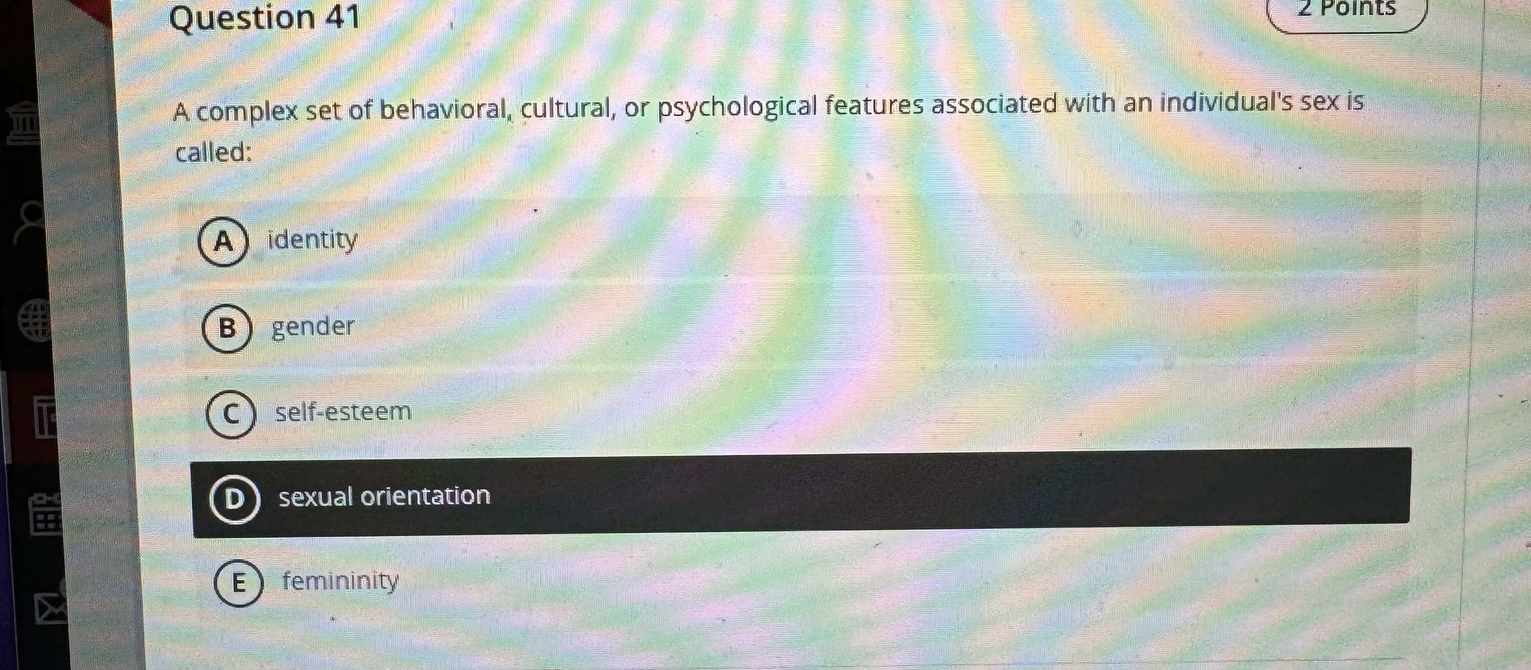 Solved Question 41A complex set of behavioral, cultural, or | Chegg.com