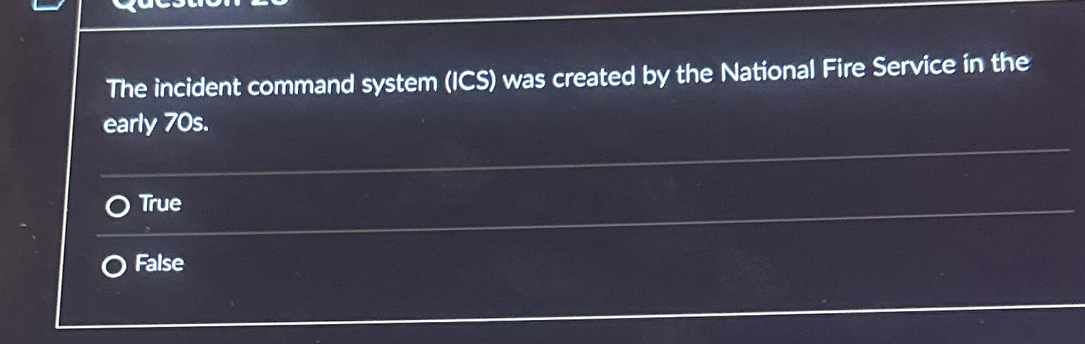 Solved The incident command system (ICS) ﻿was created by the | Chegg.com