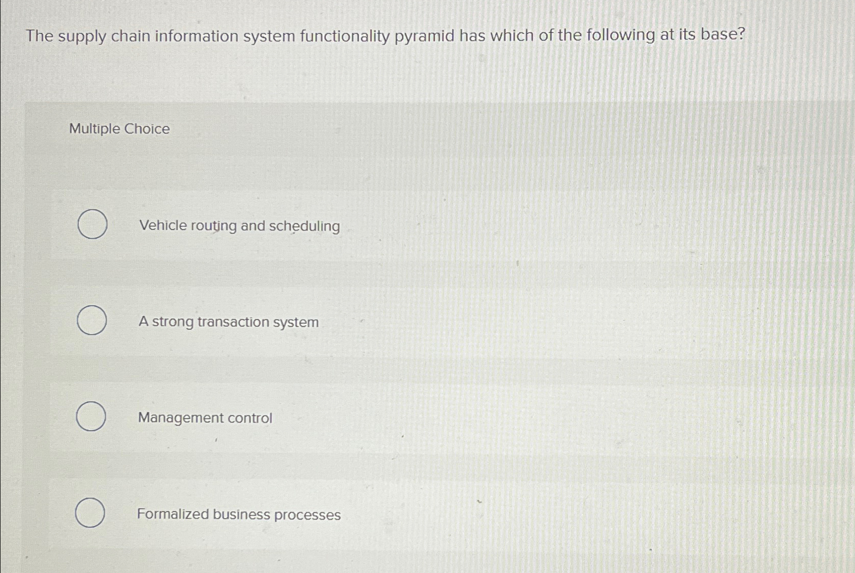 Solved The supply chain information system functionality | Chegg.com