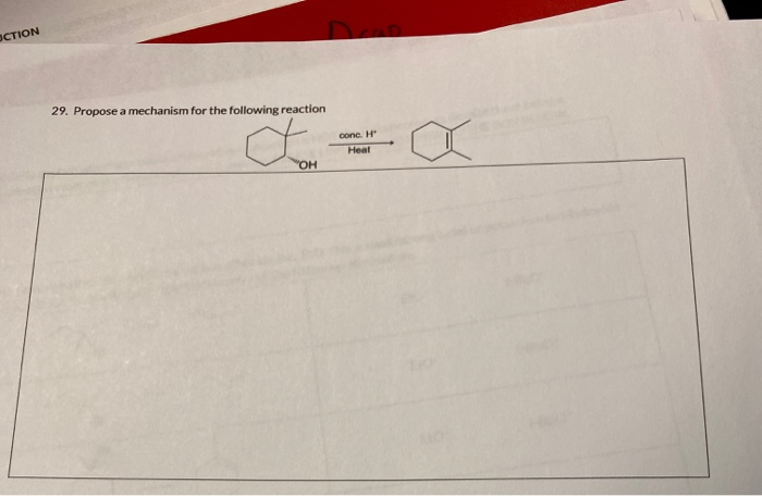 Solved CTION 29. Propose a mechanism for the following | Chegg.com