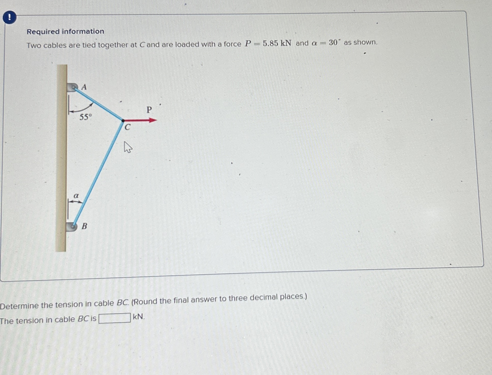 Solved Required informationTwo cables are tied together at C | Chegg.com