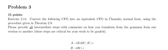 Solved Problem 3 15 points Exercise 2.14. Convert the | Chegg.com