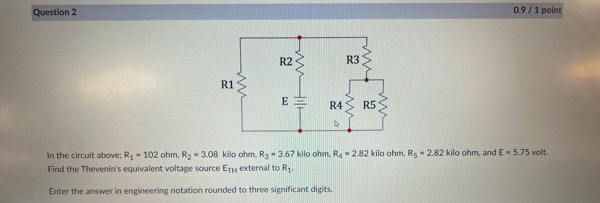 Solved In the circuit above; R1=2.12 (kilo ohm), R2=3.20 | Chegg.com
