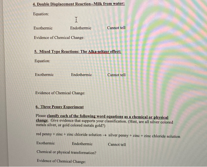 2. Reversible Decomposition--Combination Reactions A. | Chegg.com