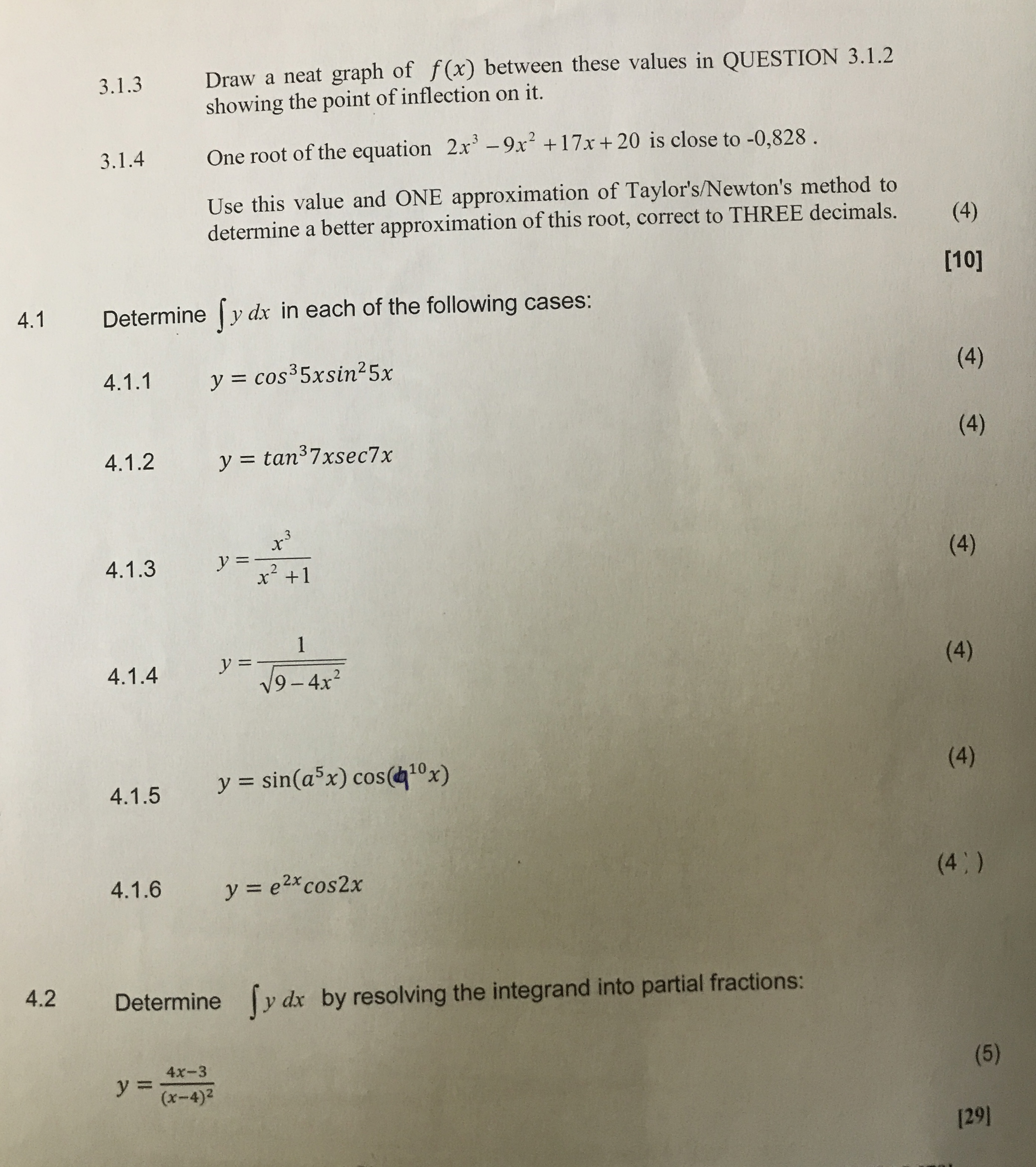 Solved 3.1.3 ﻿Draw a neat graph of f(x) ﻿between these | Chegg.com