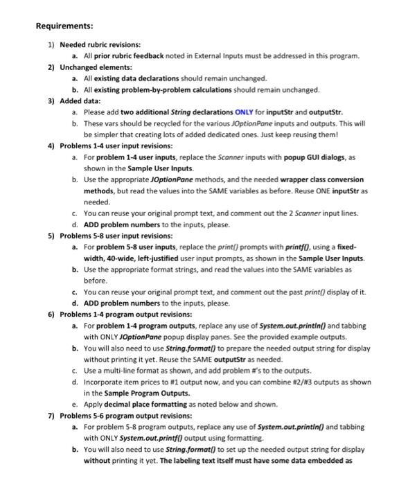 Solved Java Programming languageFor this assignment, work | Chegg.com