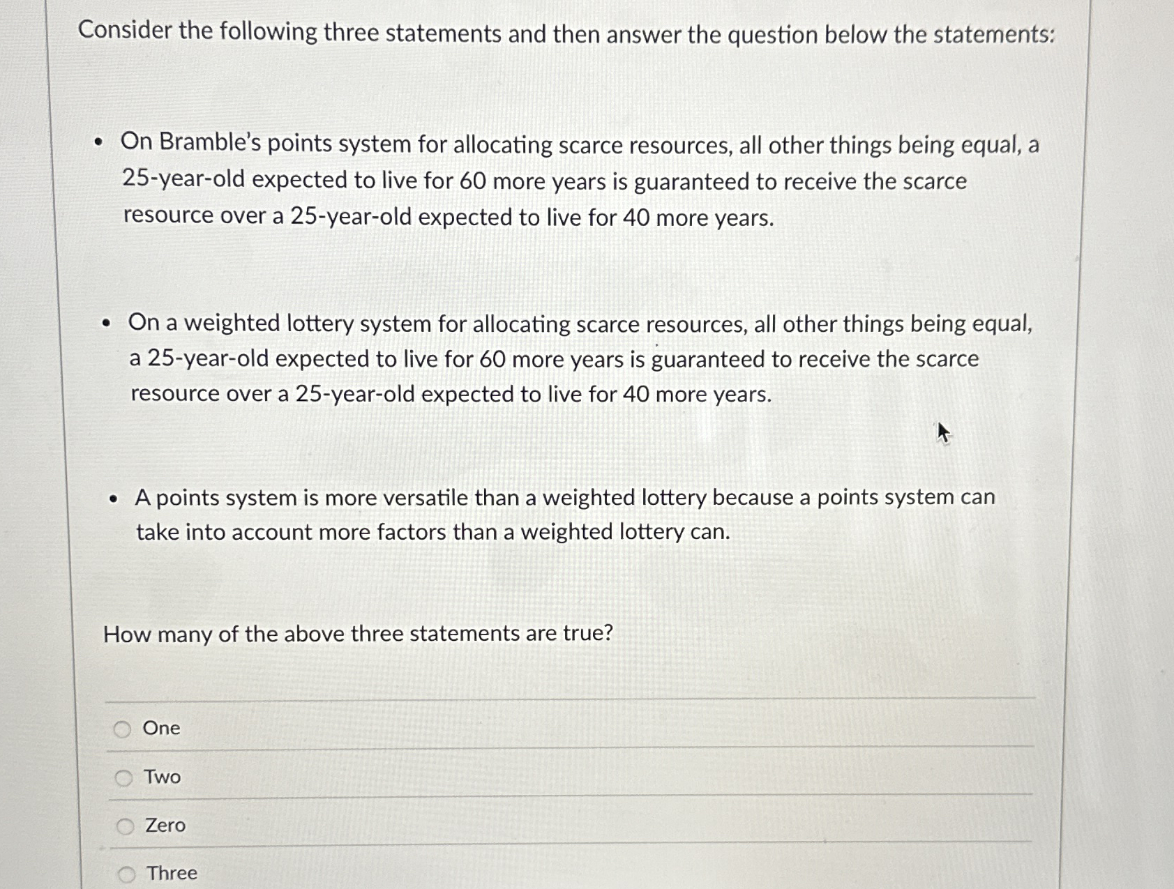 Solved Consider the following three statements and then | Chegg.com