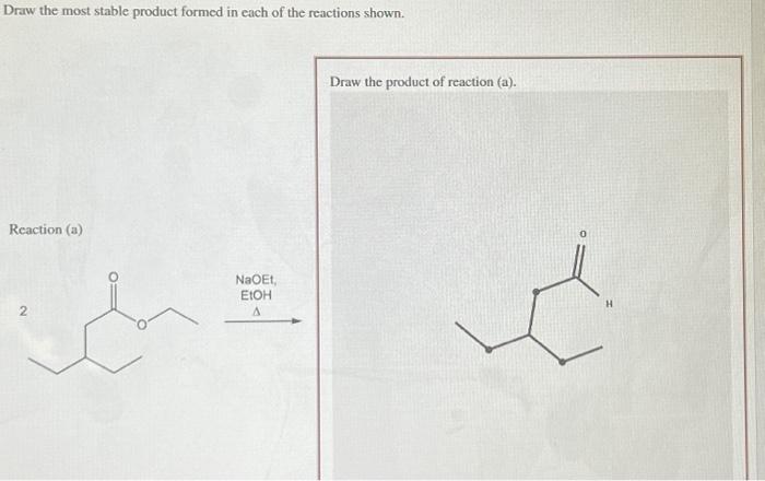 Solved Draw the most stable product formed in each of the | Chegg.com