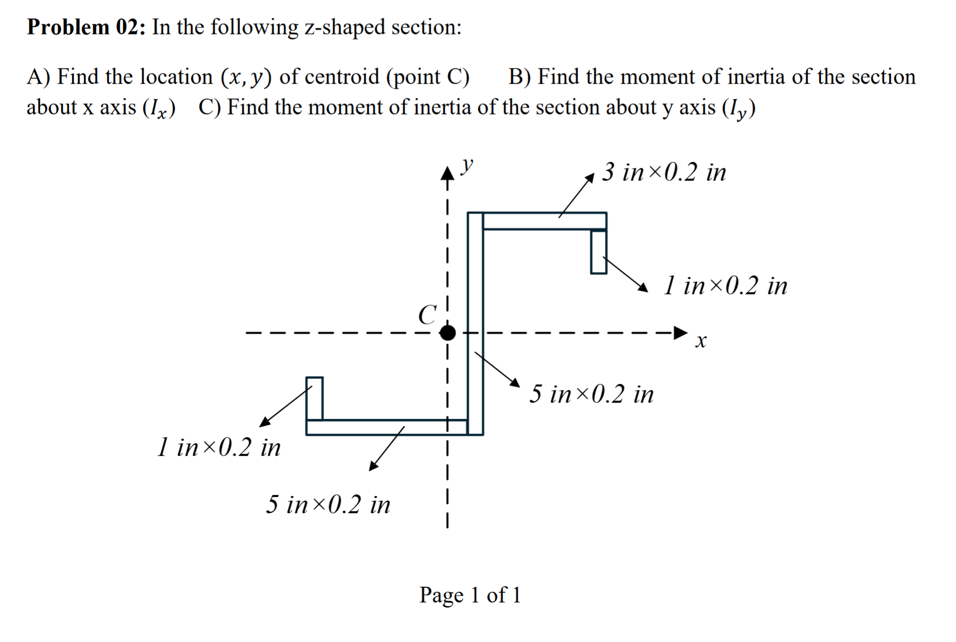 Solved Problem 02: In ﻿the following z -shaped | Chegg.com