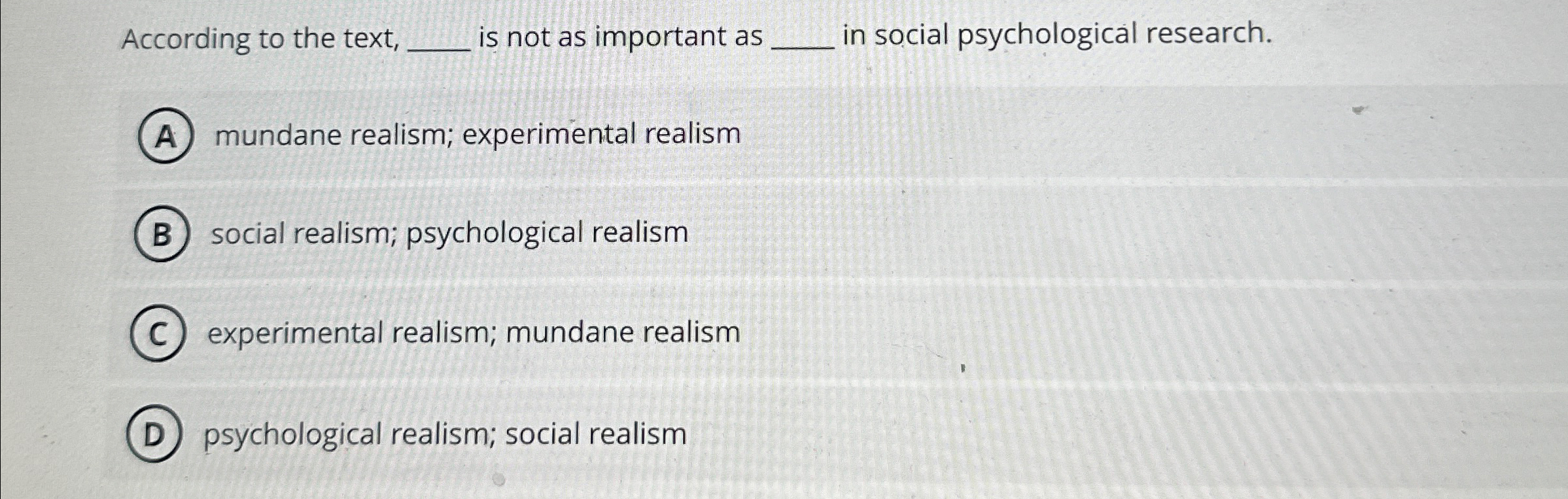 Solved According to the text, is not as important as , ﻿in | Chegg.com