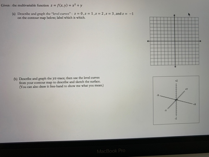 Solved Given : the multivariable function z = =f(x,y) = x2 + | Chegg.com