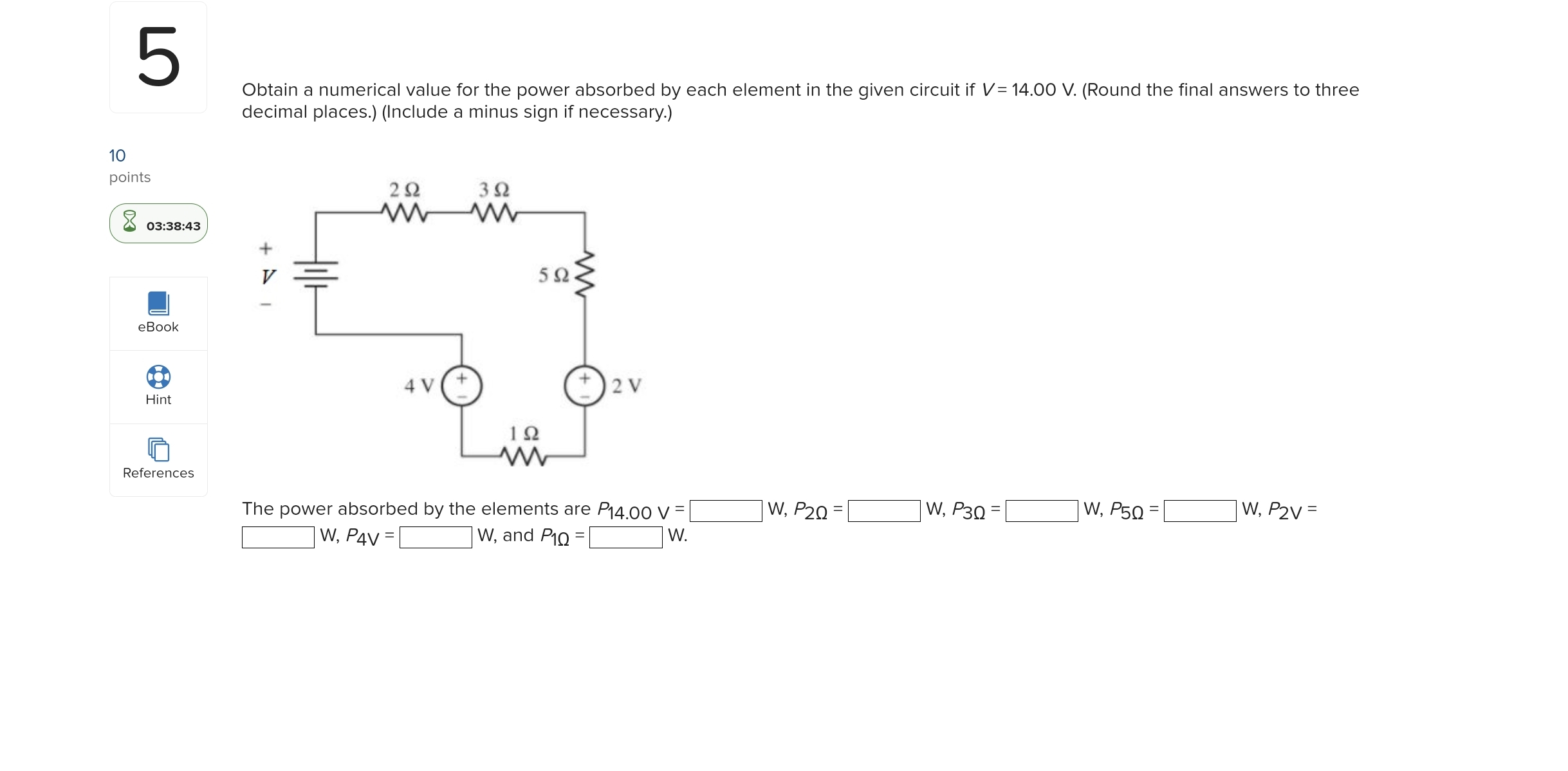Solved Obtain a numerical value for the power absorbed by | Chegg.com