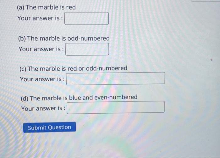 Solved Ajar contains 12 red marbles numbered 1 to 12 and 4 | Chegg.com