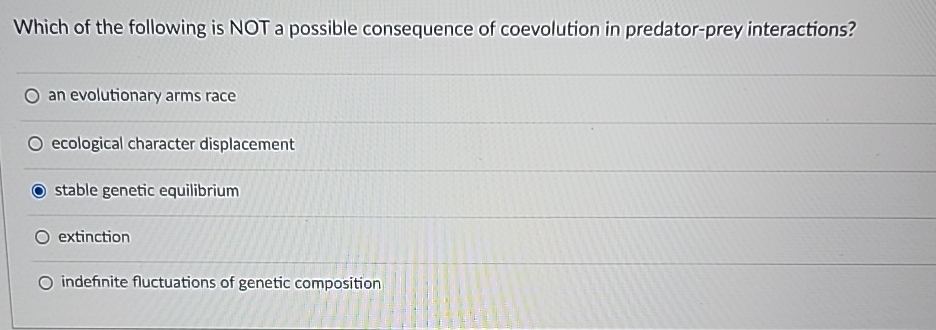 Solved Which of the following is NOT a possible consequence | Chegg.com
