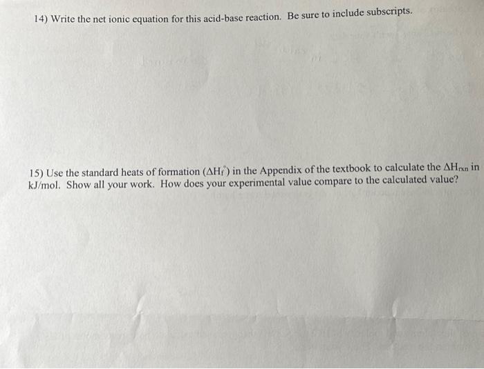 Solved Table 1. Data for Finding the Specifice Heat Capacity | Chegg.com