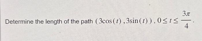 Solved Determine the length of the path | Chegg.com