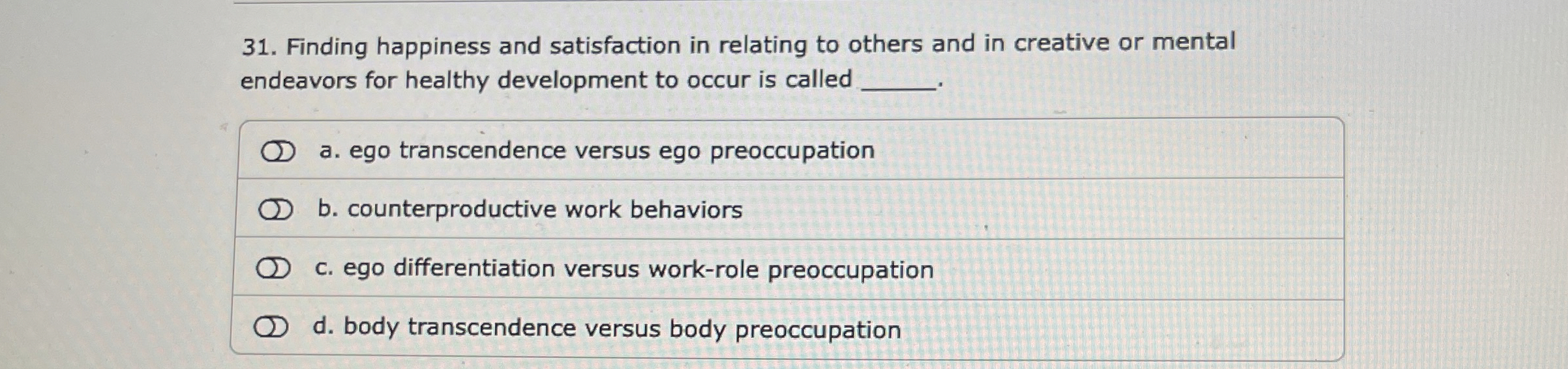 Solved Finding happiness and satisfaction in relating to | Chegg.com
