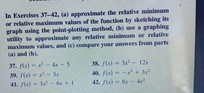 Solved In Exercises 37-42, (a) approximate the relative | Chegg.com